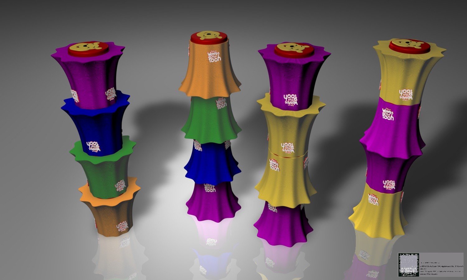 WINNIE THE POOH THE TRUNK TOTEM CONTAINER SET BY Santo Denti Architect ...