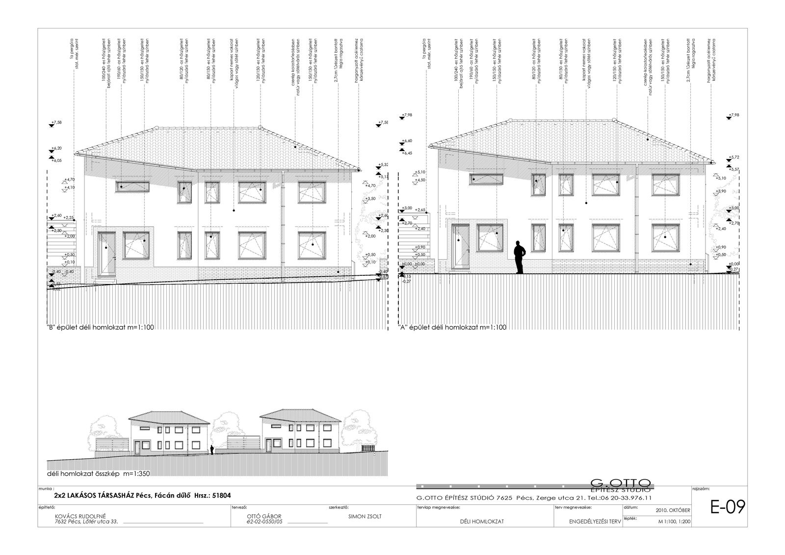 Plans 2010 Residential building in Pecs - permit plan by Zsolt Simon at ...