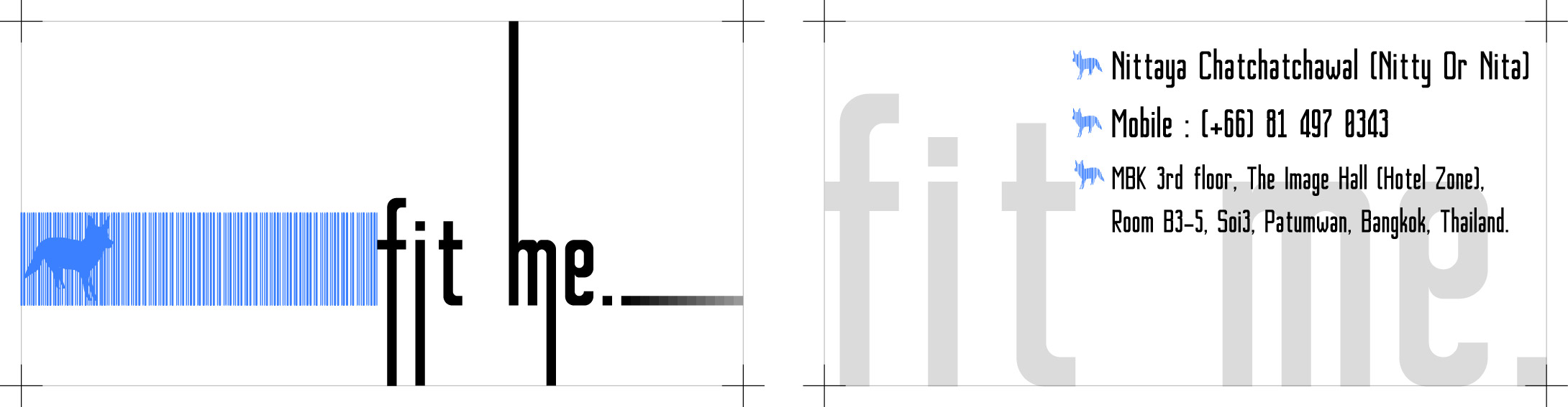 fit me logo & namecard by Sunny Ooi at Coroflot.com