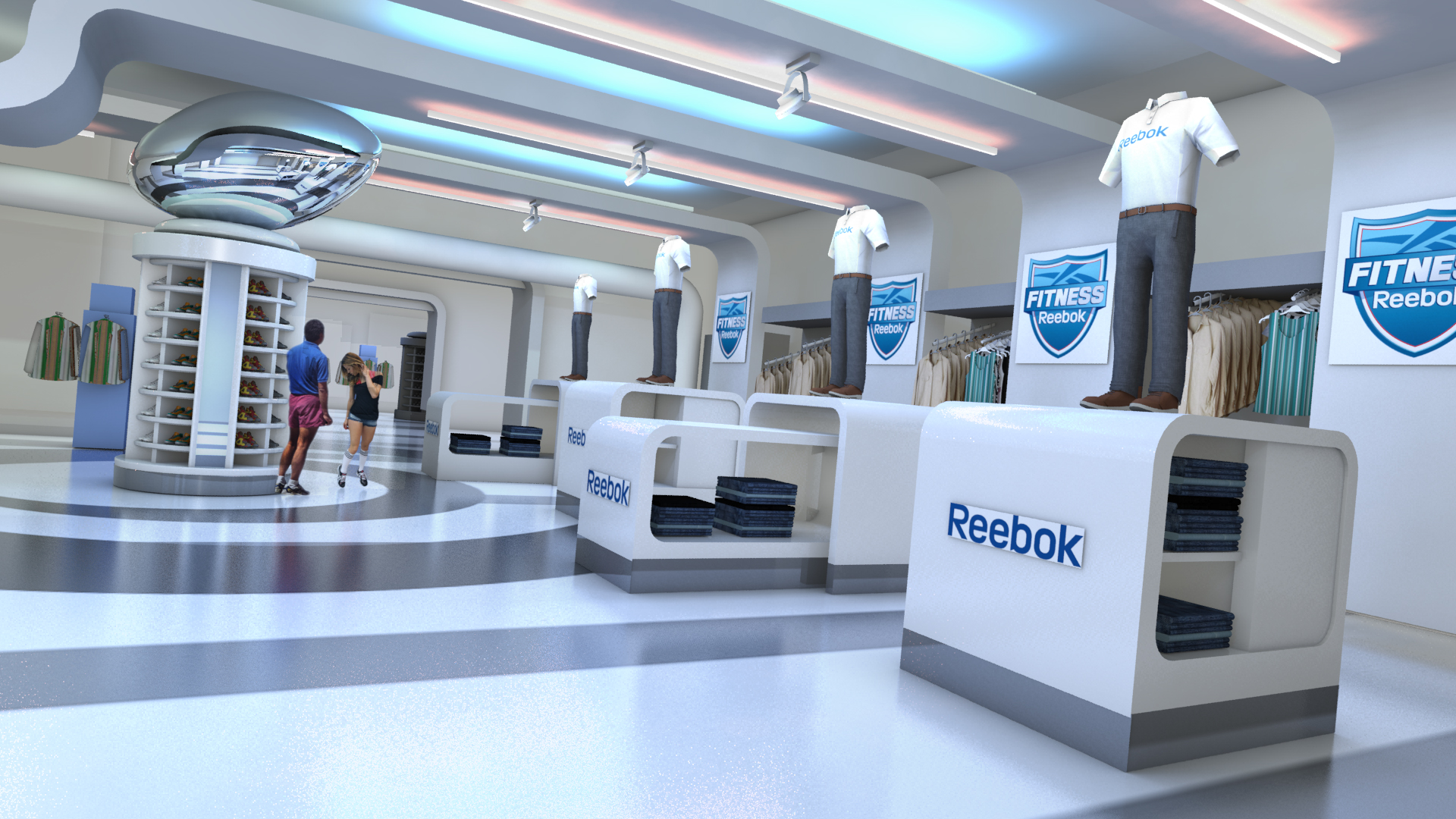 Sports Retail interior by Tom Cipolla at Coroflot.com