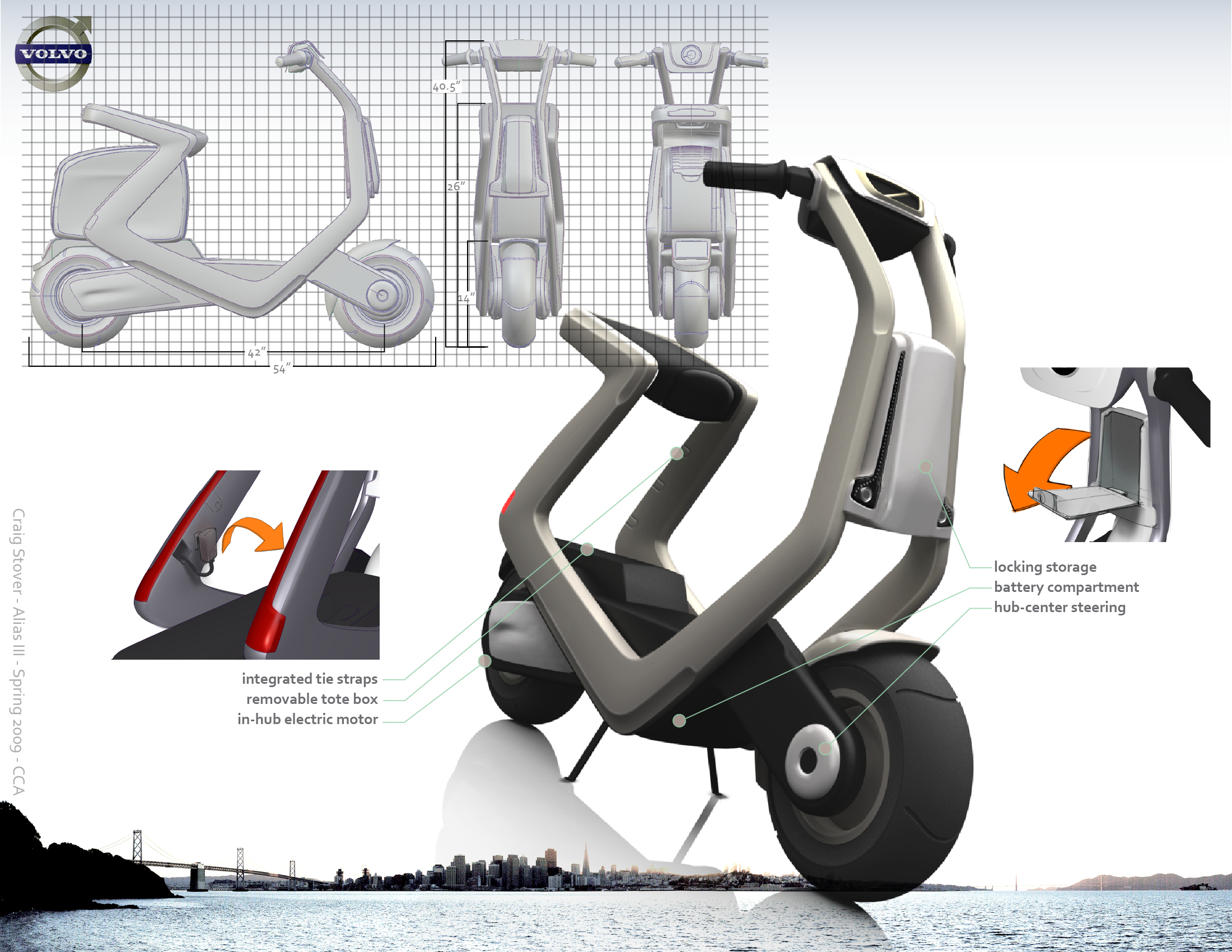 Volvo Urban Electric Scooter by Craig Stover at Coroflot.com