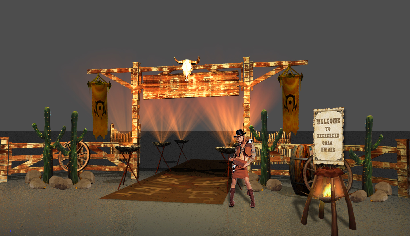 Western theme - Cowboy set design by Bryan T at Coroflot.com