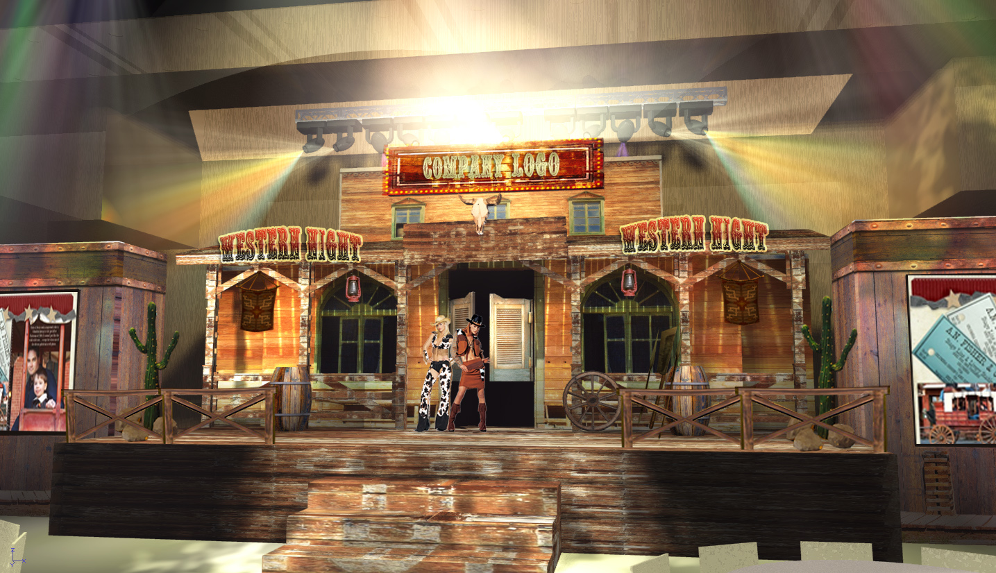 Western theme - Cowboy set design by Bryan T at Coroflot.com