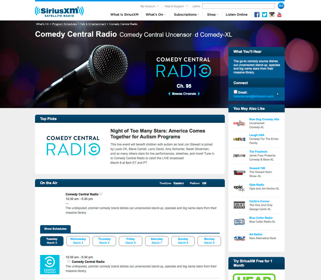 Comedy Central Radio Rebrand by Karen Dale at Coroflot.com