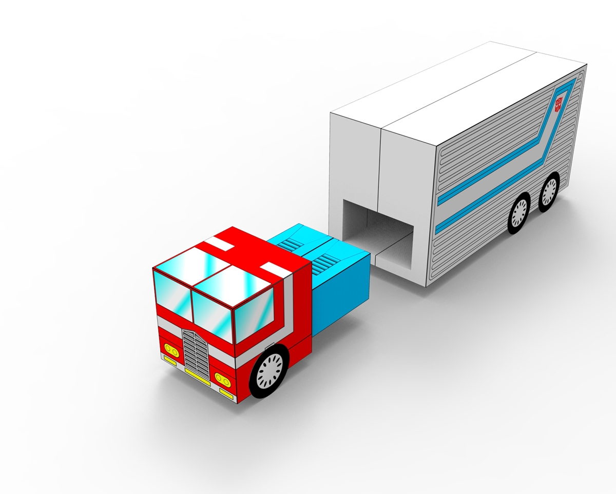 Paper Transformer-Optimus Prime by Huang Wei at Coroflot.com