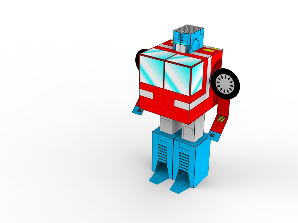 Paper Transformer-Optimus Prime by Huang Wei at Coroflot.com