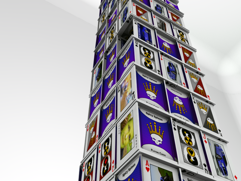 3D Tower of Cards by Joshua Poortinga at Coroflot.com