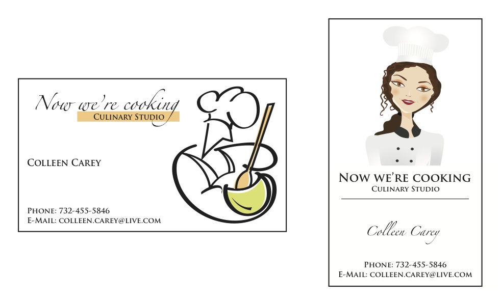 Now We're Cooking Logo & Business Cards 2 by Gabriel Garcia at Coroflot.com