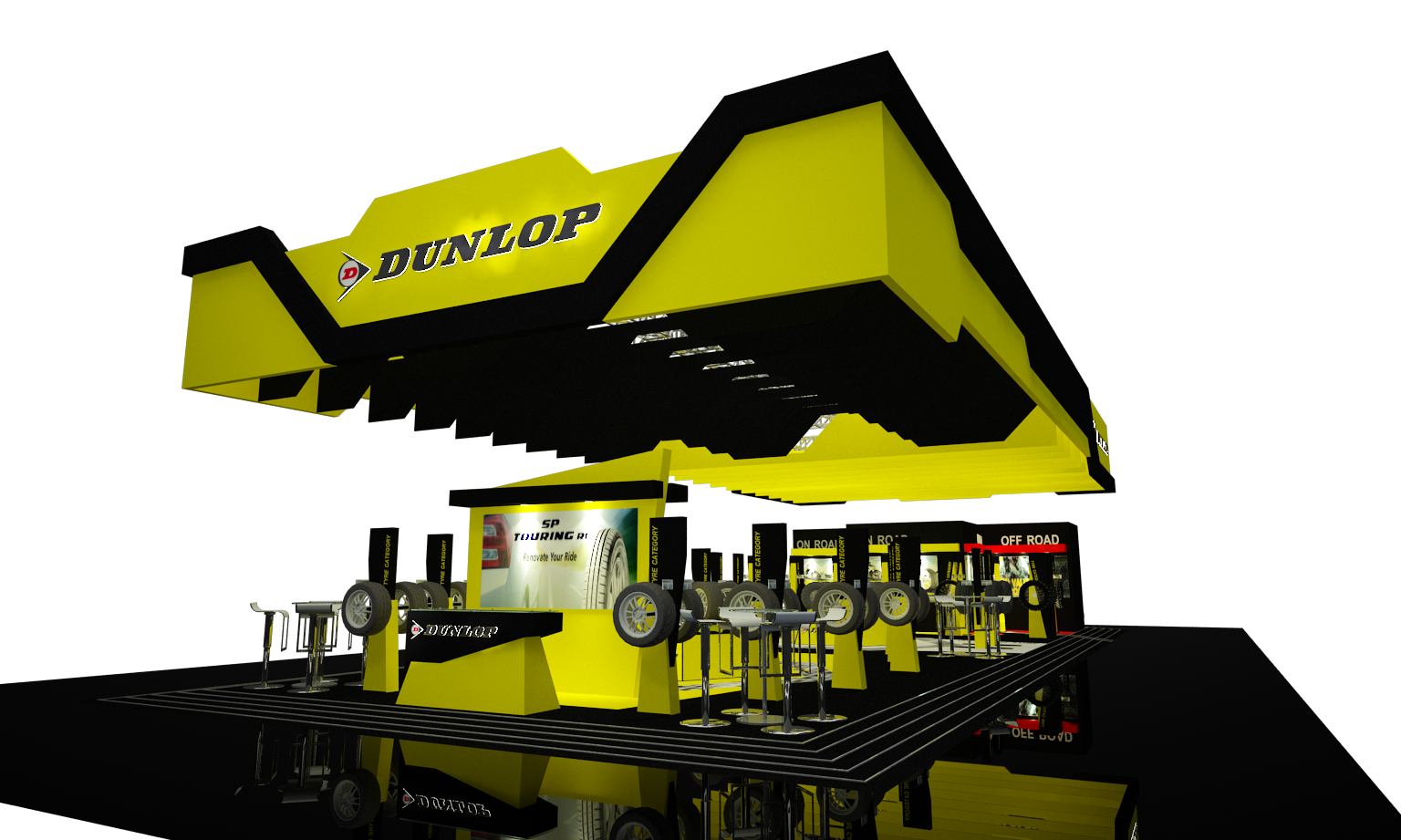 DUNLOP TIRE BOOTH ON GIIAS by BAGUS KOREANTO PUTRO at Coroflot.com