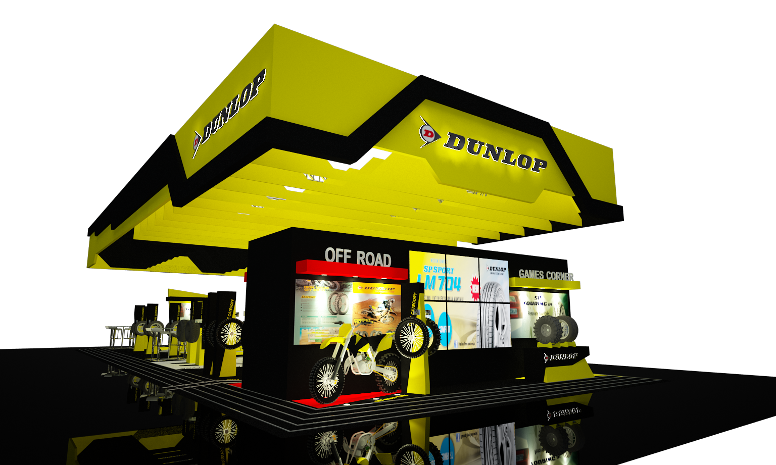DUNLOP TIRE BOOTH ON GIIAS by BAGUS KOREANTO PUTRO at Coroflot.com