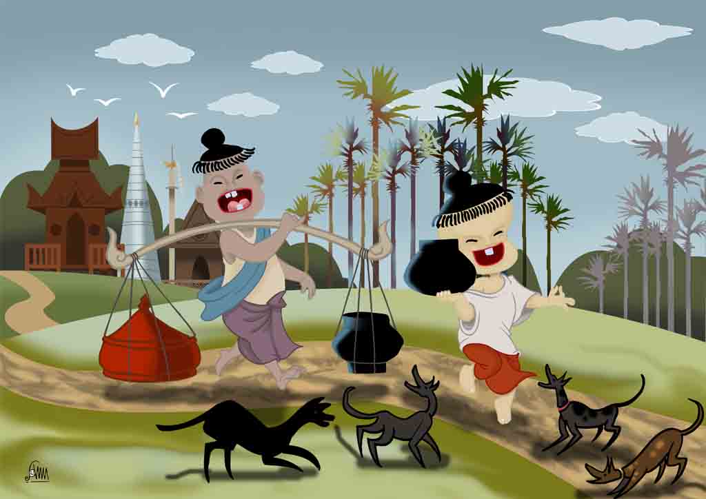 Myanmar Traditional illustrations by Aung Min Min at Coroflot.com