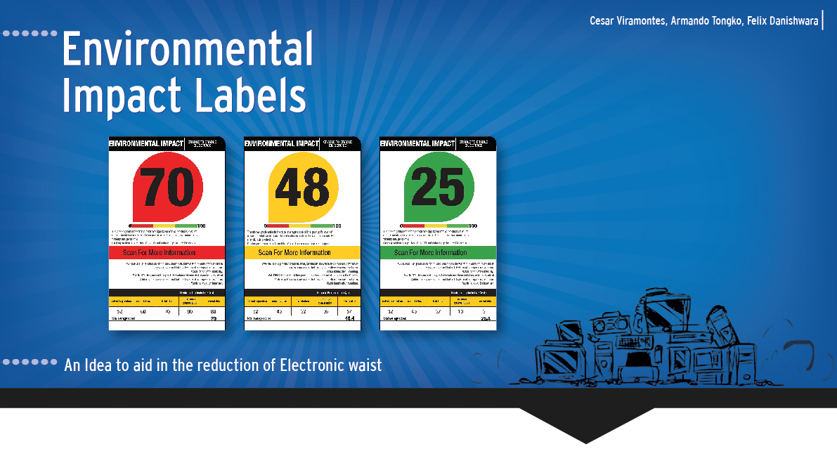 E-waste reduction label by Cesar Viramontes at Coroflot.com