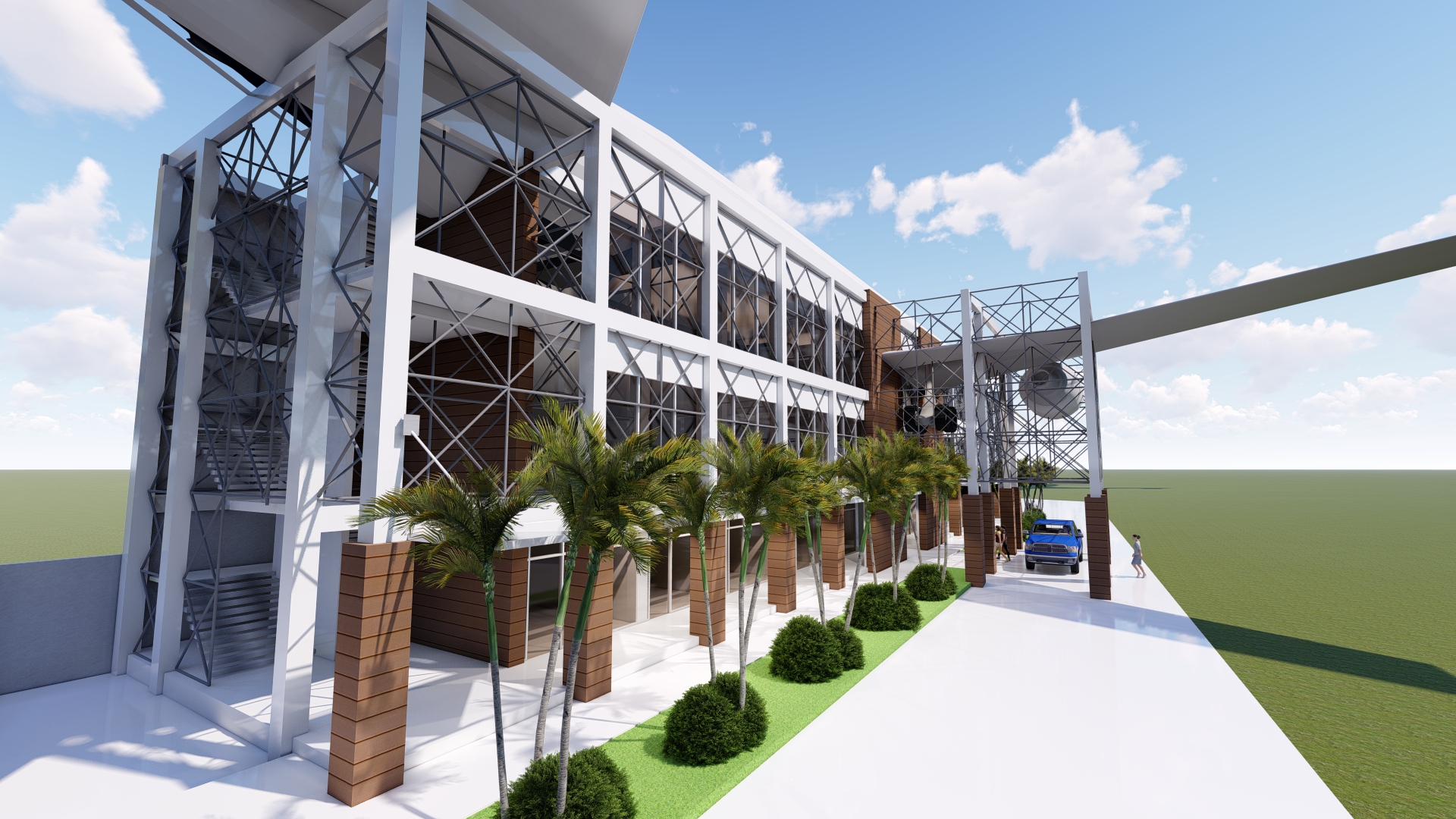 airplane inspired design function hall building by Michael Angelo C ...