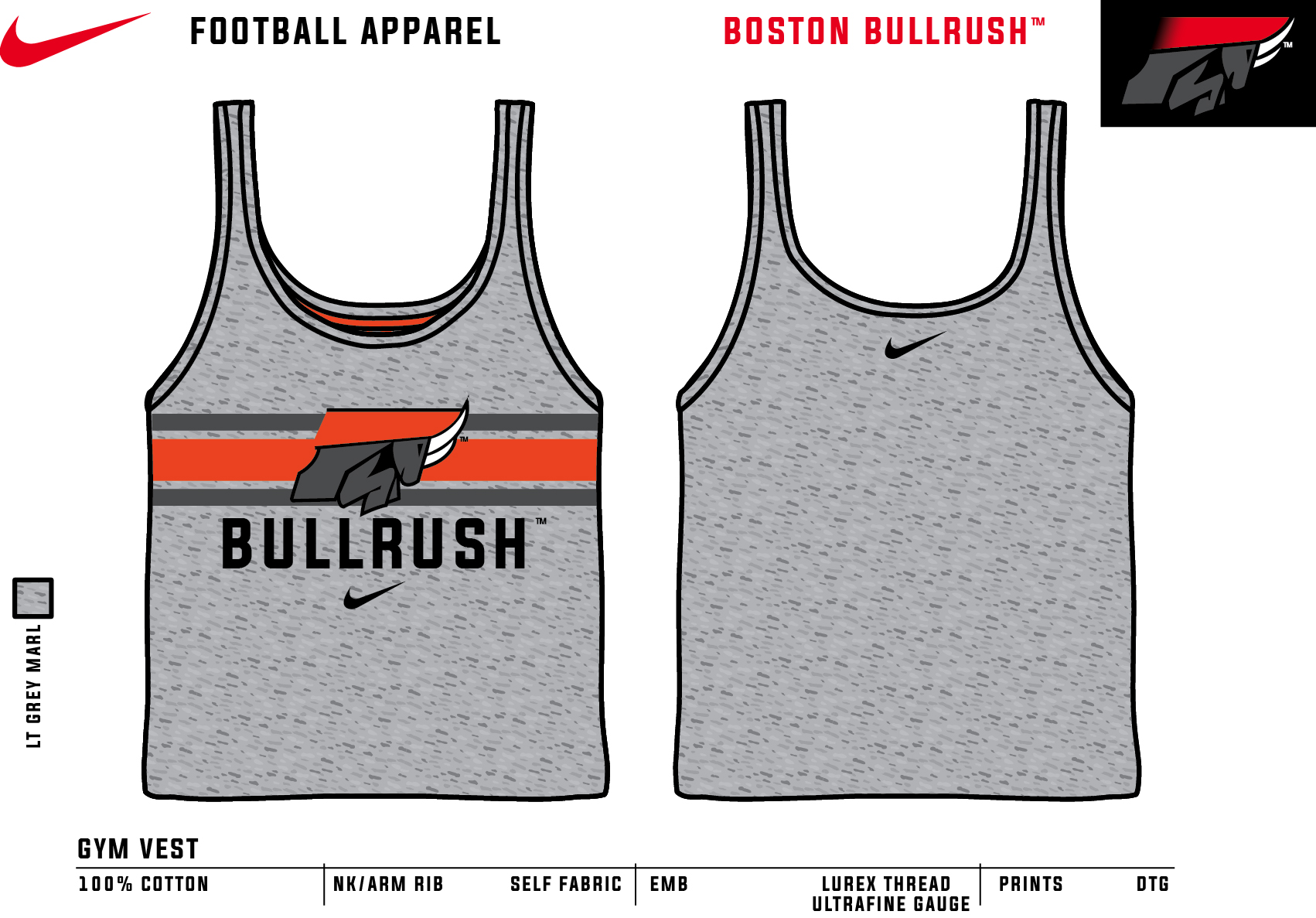 BULL RUSH™ FOOTBALL LOGO by Col Blackwood at Coroflot.com
