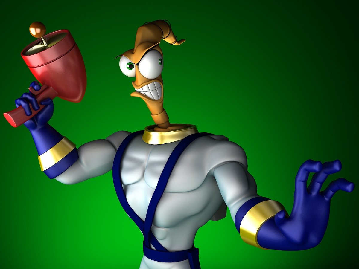 Earthworm Jim - 3D Fan Art by Alejandro Santell at Coroflot.com