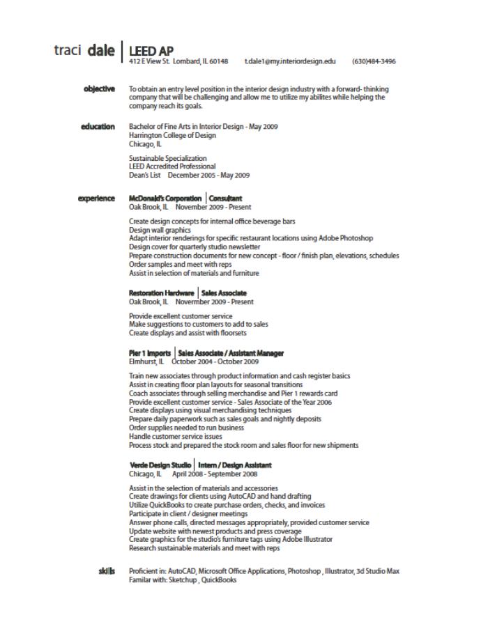 An upload by traci dale on Coroflot: to the project resume