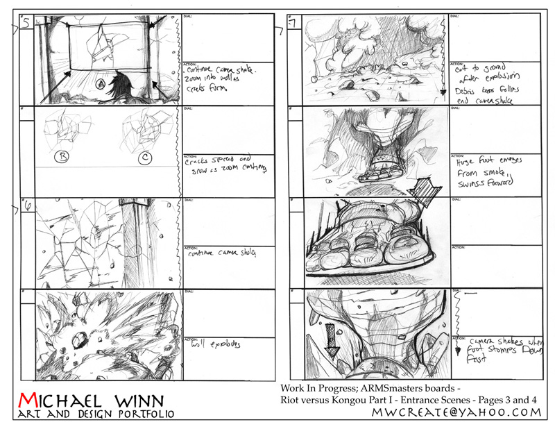 Storyboard and Layout Design by Michael Winn at Coroflot.com