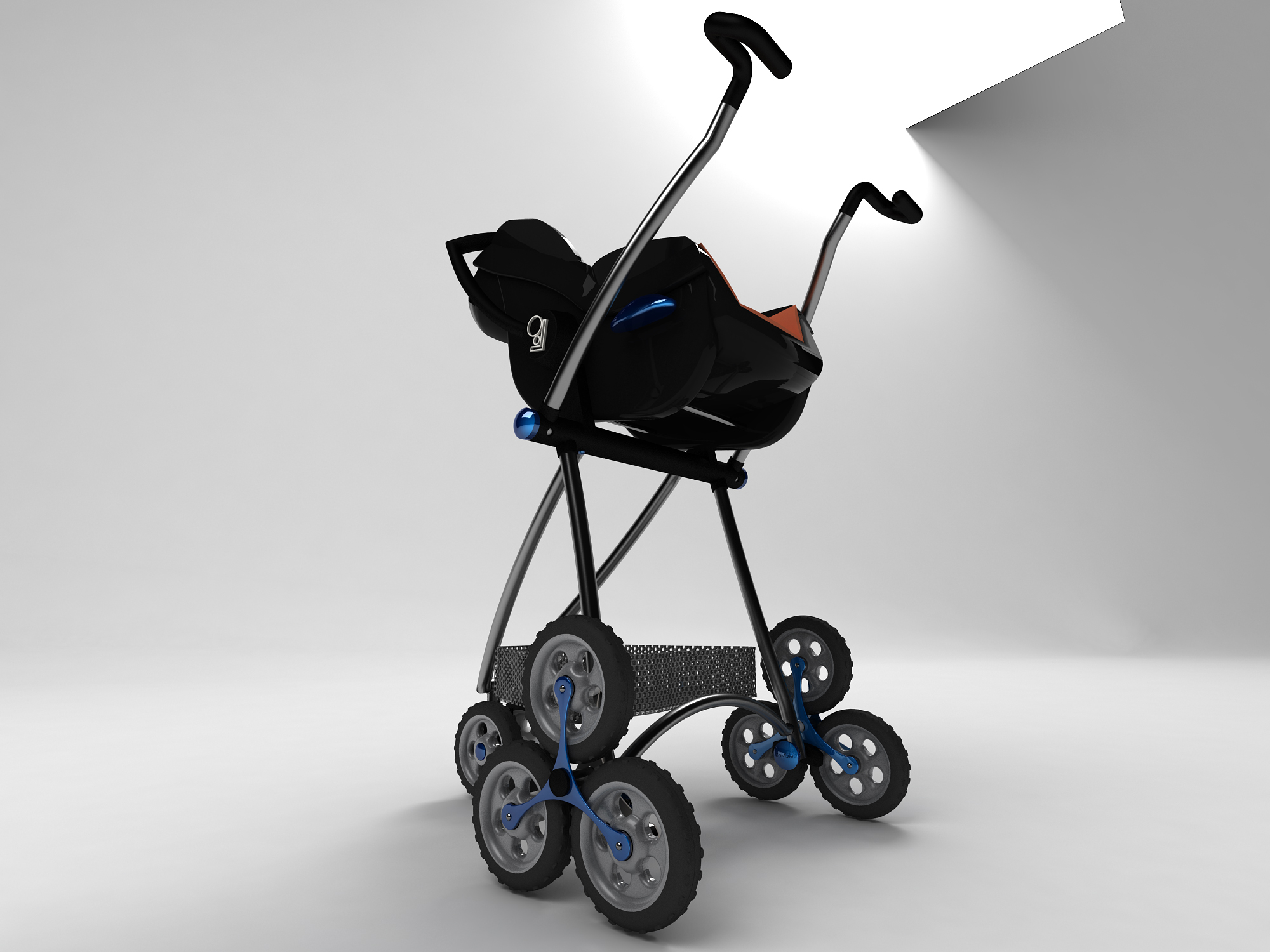 Stair Climbing Pushchair by Callum Davies at Coroflot.com