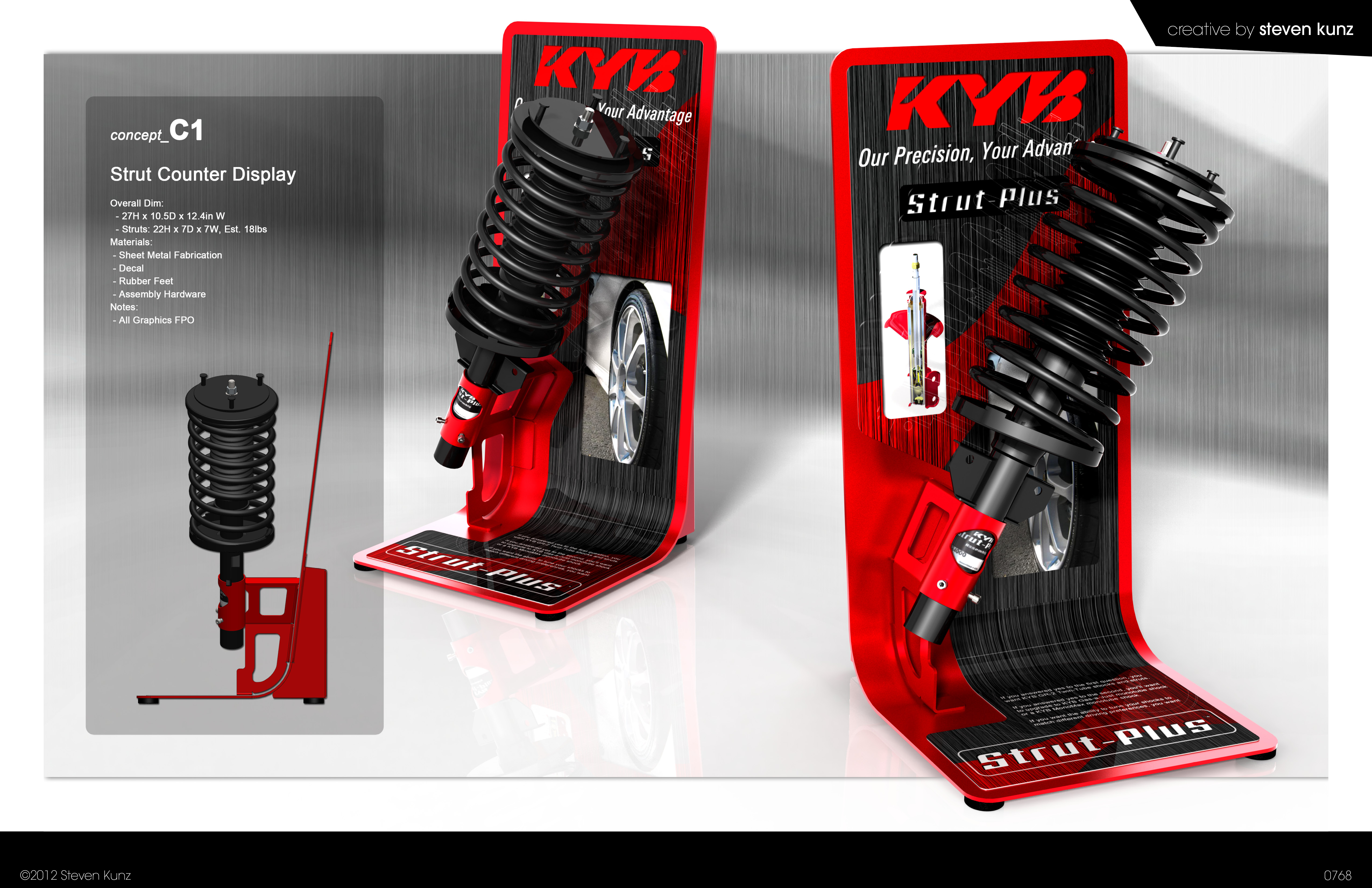 KYB Strut Display by Steve Kunz at Coroflot.com