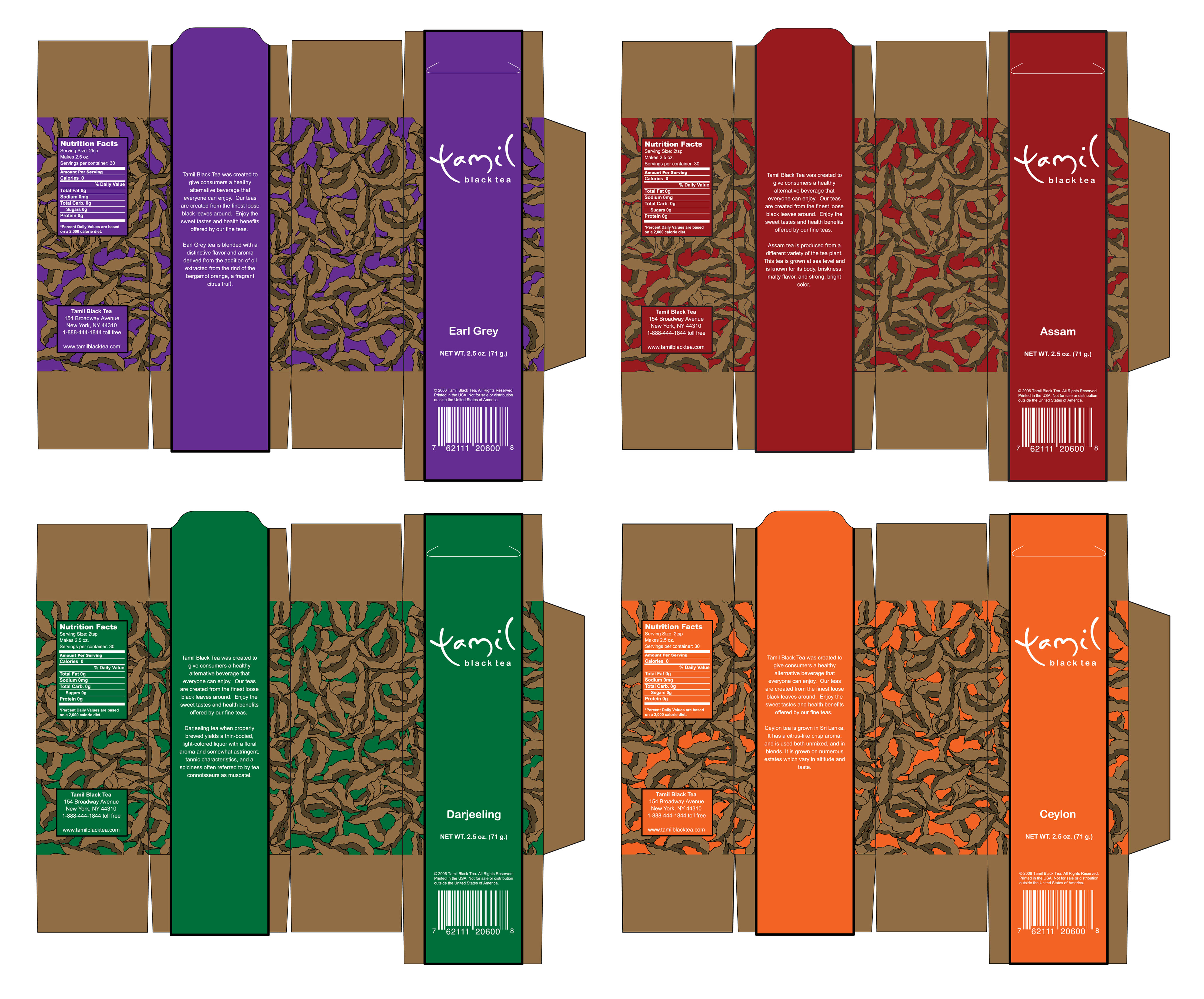 Tamil Tea Packaging Design by Brandi Boykin at Coroflot.com