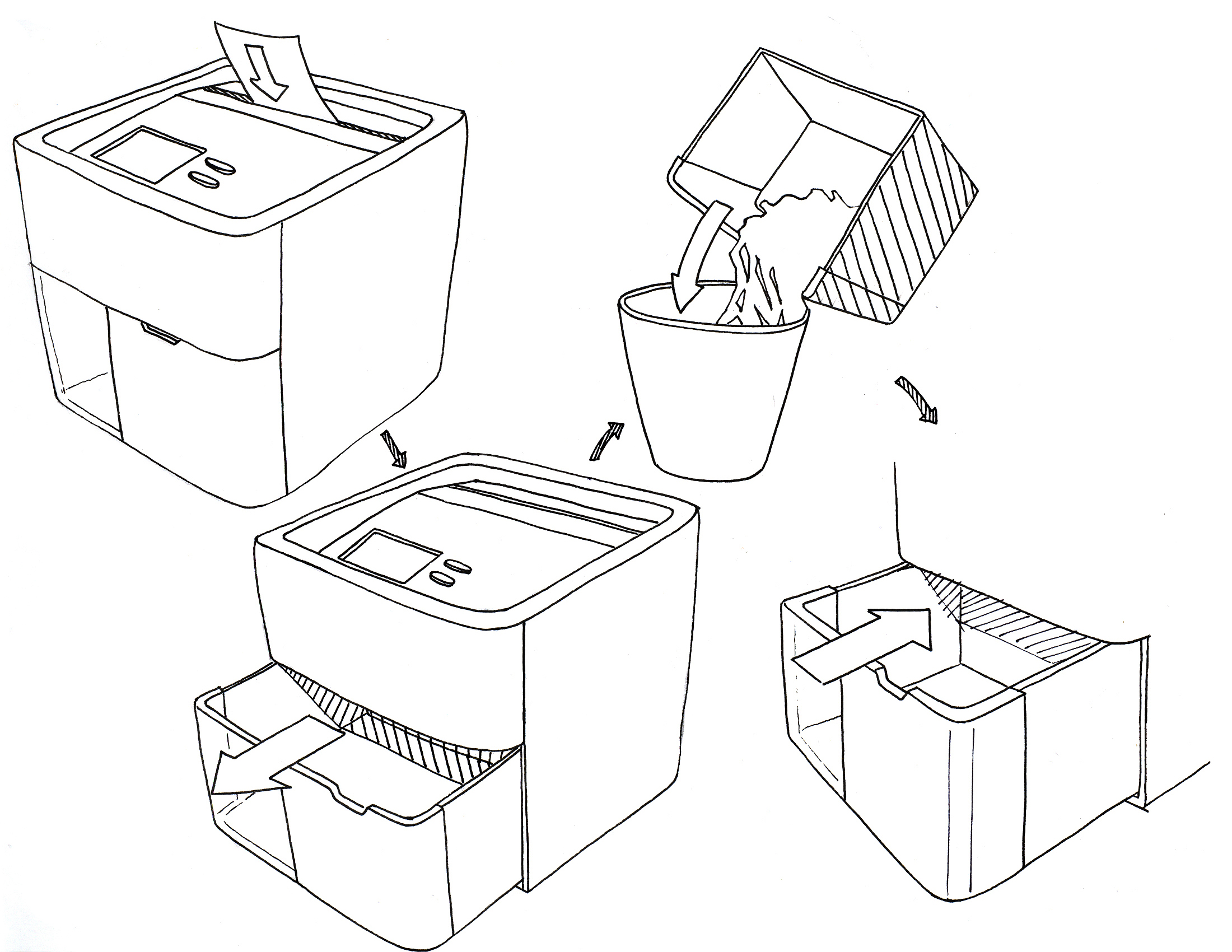 sketches - paper shredder by Yongseok Hong at Coroflot.com