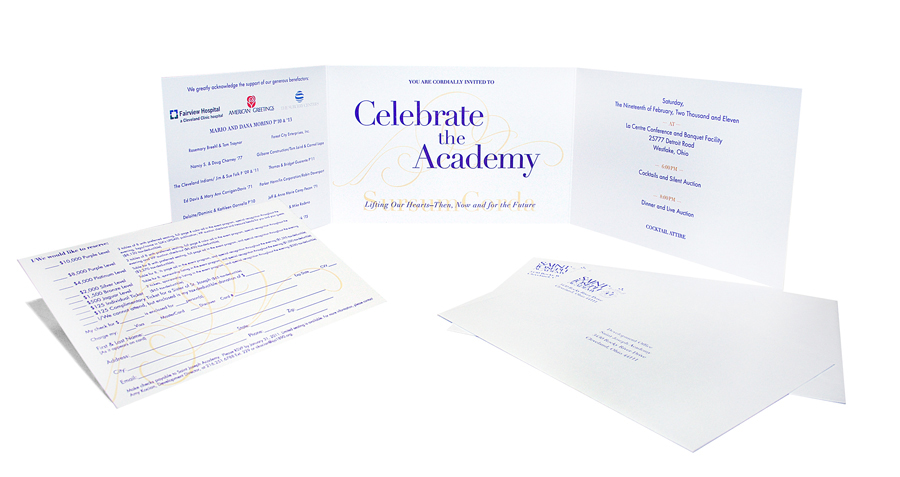 Celebrate the Academy Invitation by Jennifer Taylor at Coroflot.com