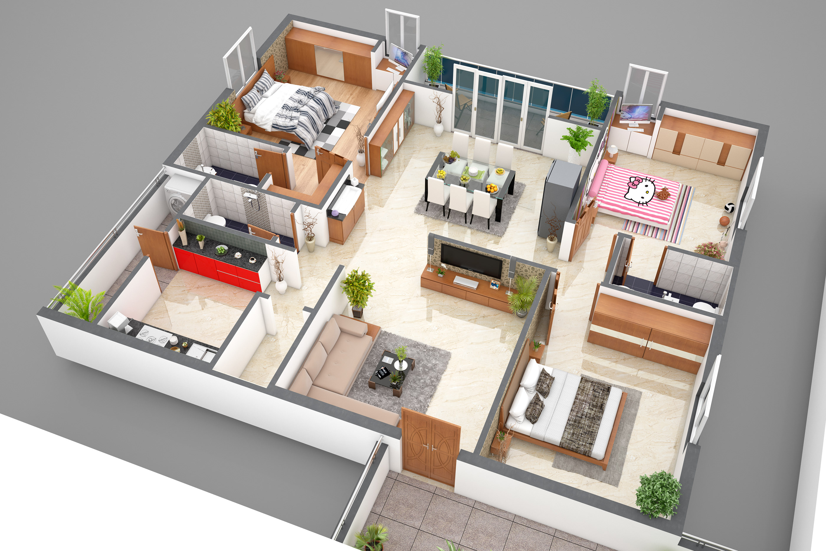 3D Isometric views by Khushboo Srivastava at Coroflot.com