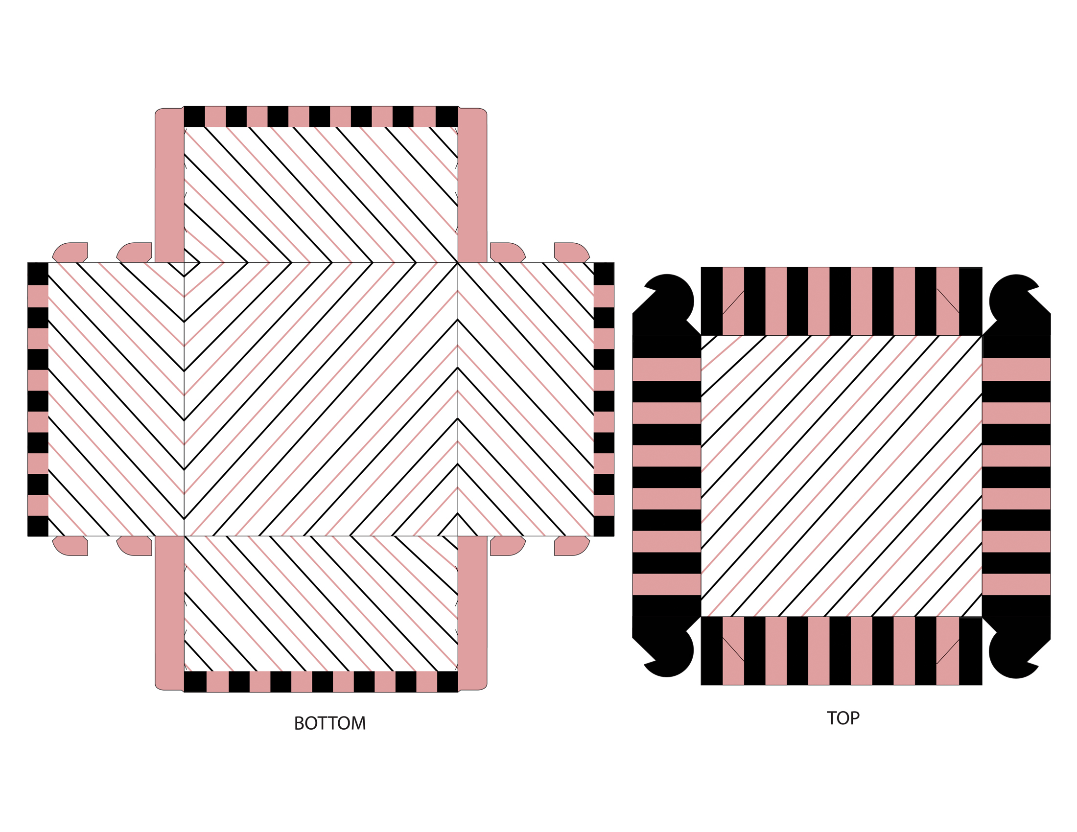 Cake Boxes Pattern Design & Prototypes by Li Cabangis at Coroflot.com