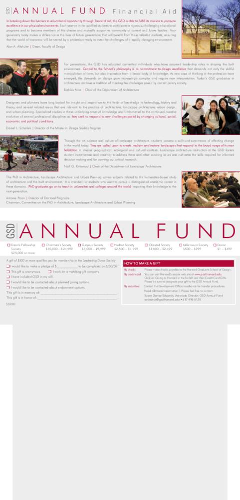 Harvard Graduate School of Design Flyer by Taylor Dorin at Coroflot.com