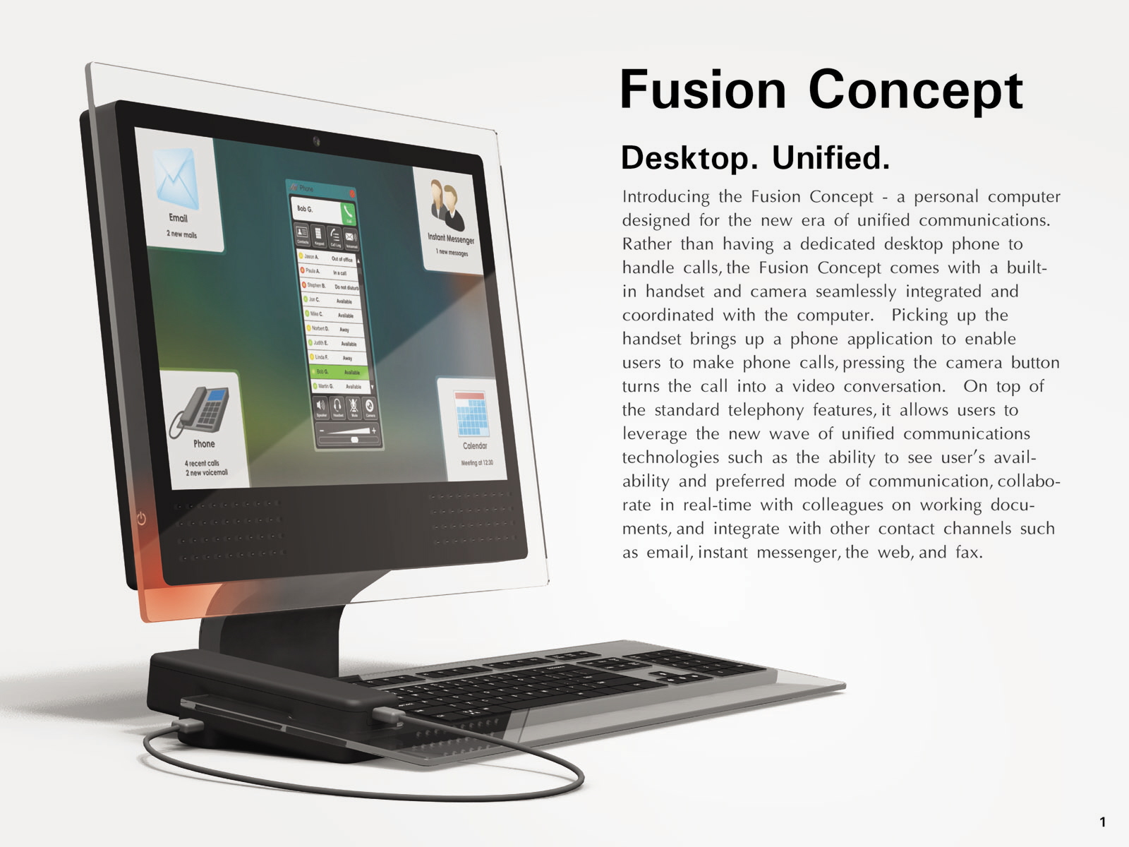 Fusion Desktop PC Concept by Ivan Ho at Coroflot.com