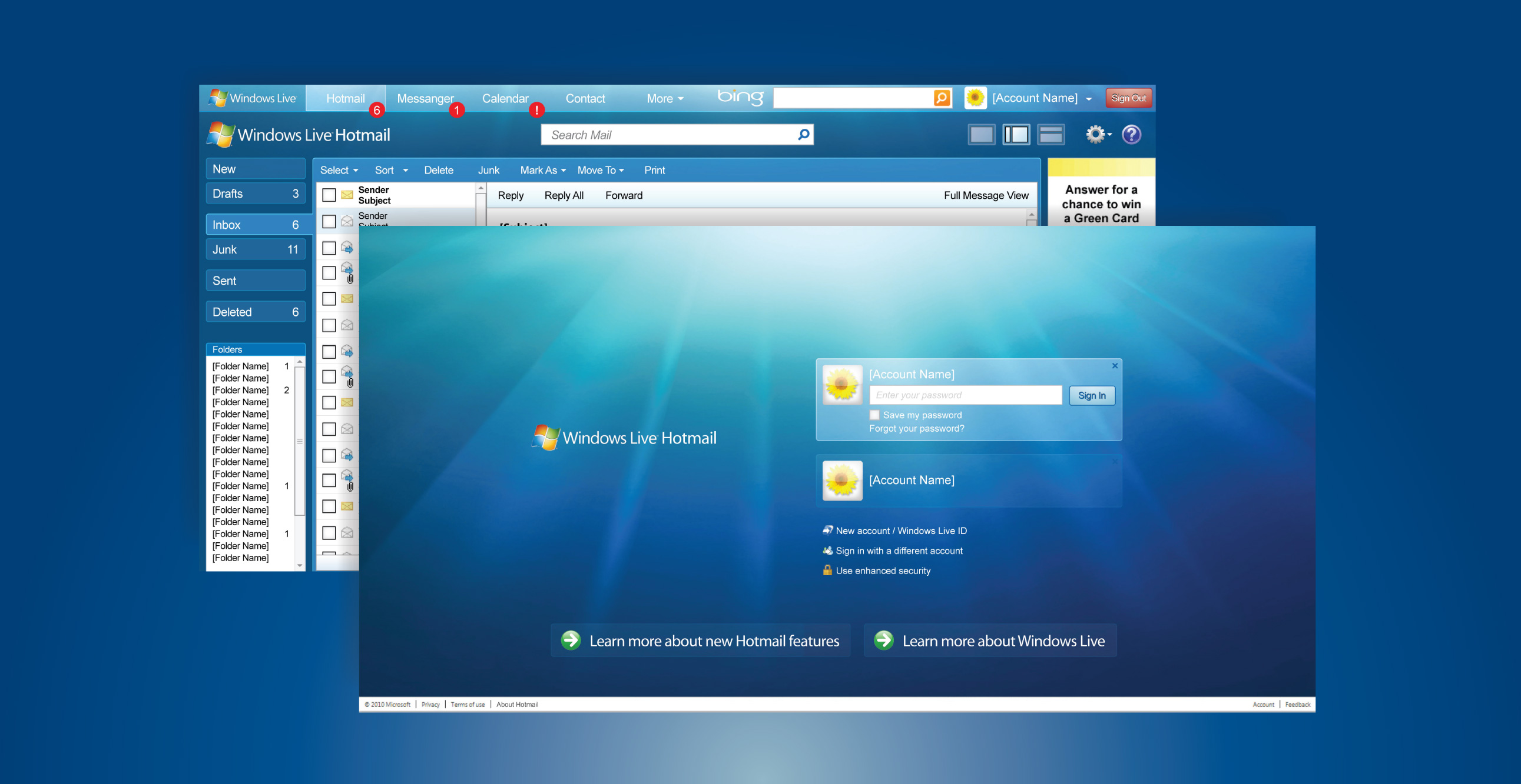 Redesigning Hotmail by Ivan Ho at Coroflot.com