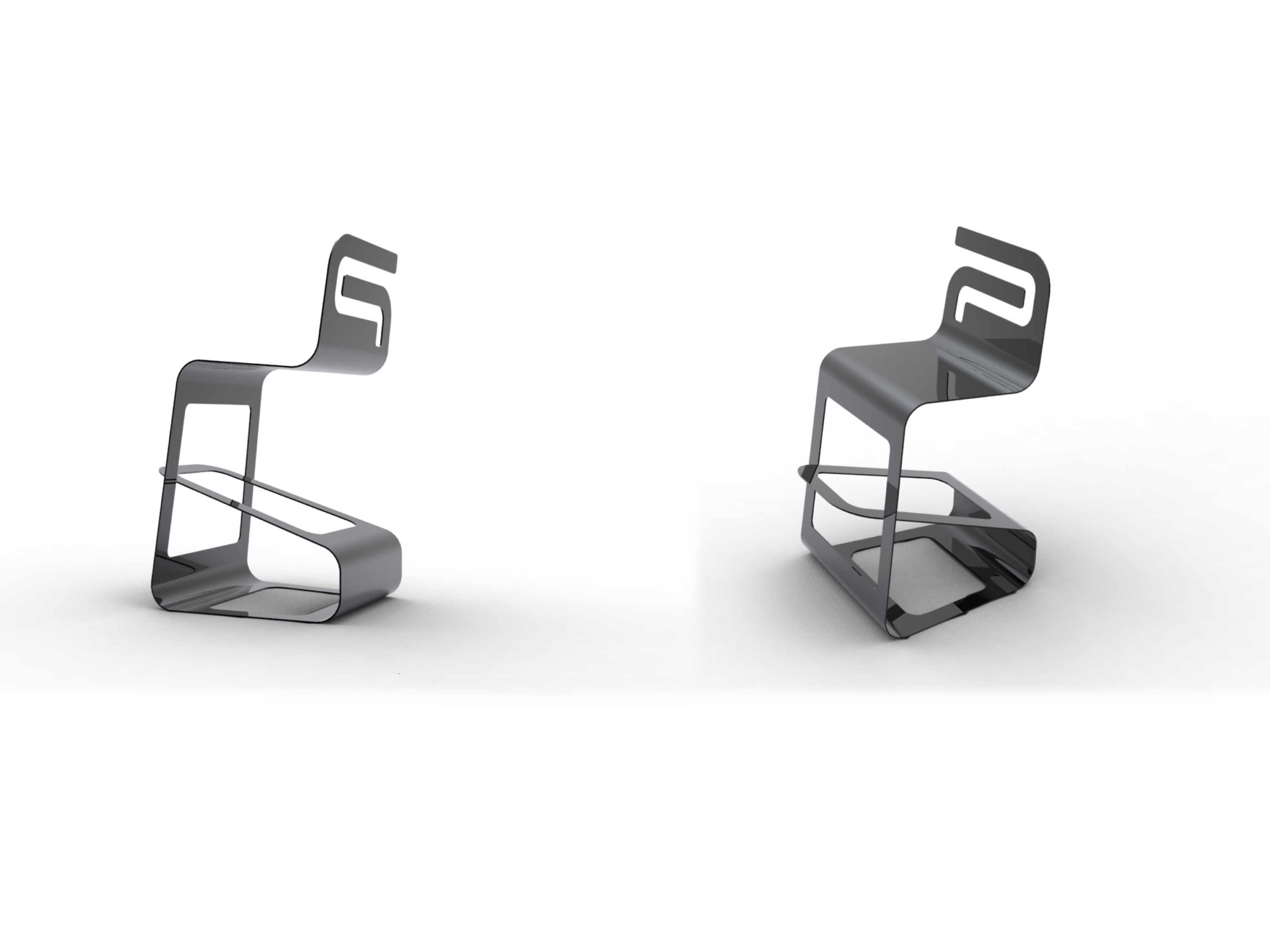 Paperclip bar stool concept by Jeff Weathers at Coroflot.com