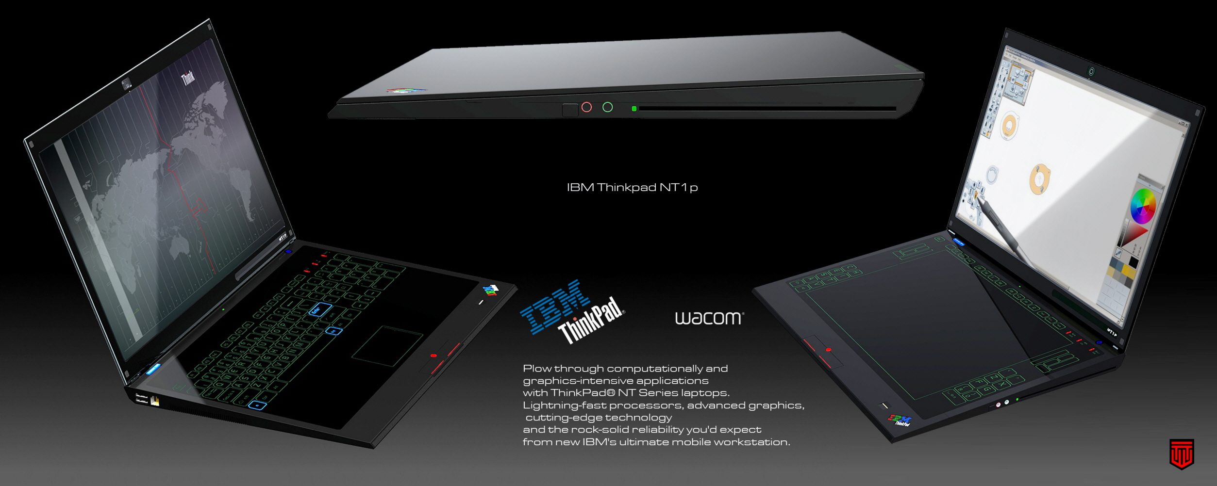 IBM thinkpad tablet laptop concept by Chi Ho Yoon at Coroflot.com