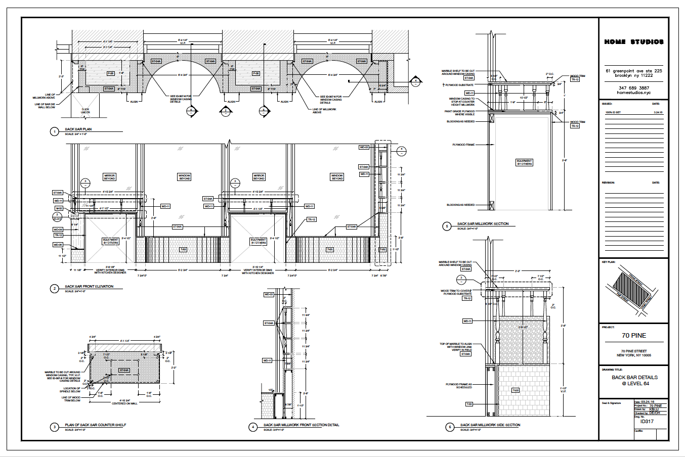 Bar & Millwork Details by Julia Jacob at Coroflot.com