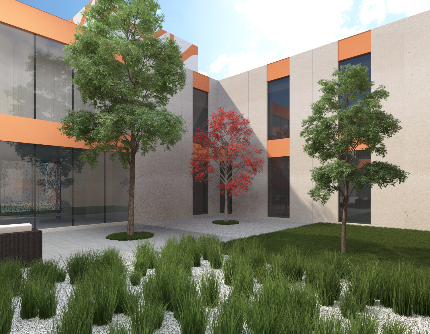 Commercial building Courtyard by Sulfikkar Kabeer at Coroflot.com