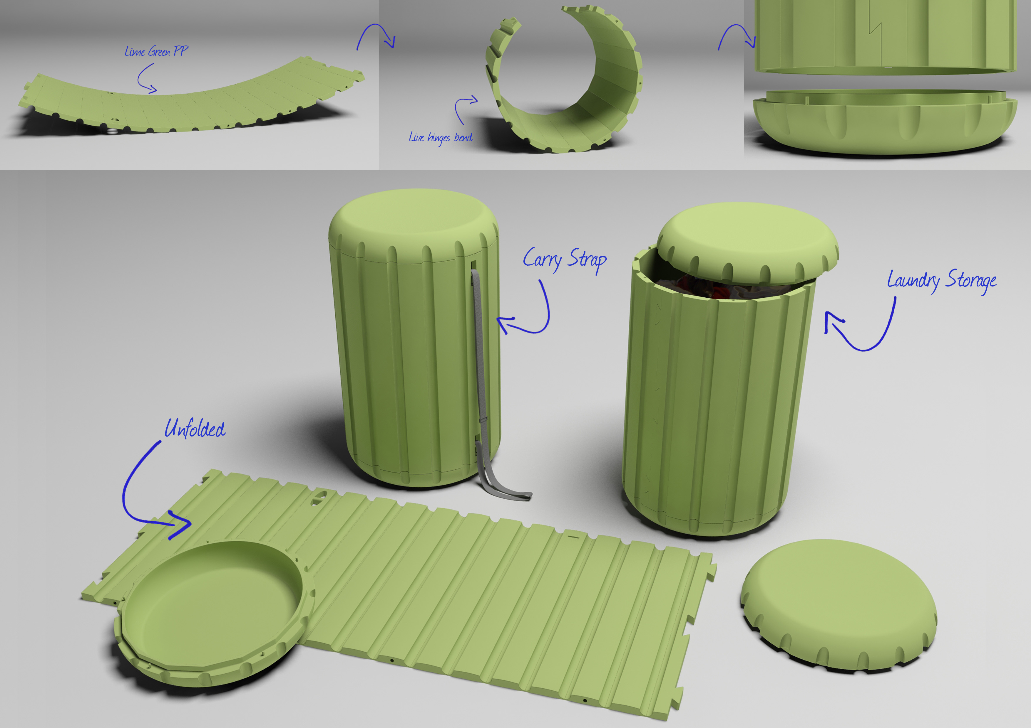 Polypropylene Live Hinge Project by Alexander Harrison at Coroflot.com