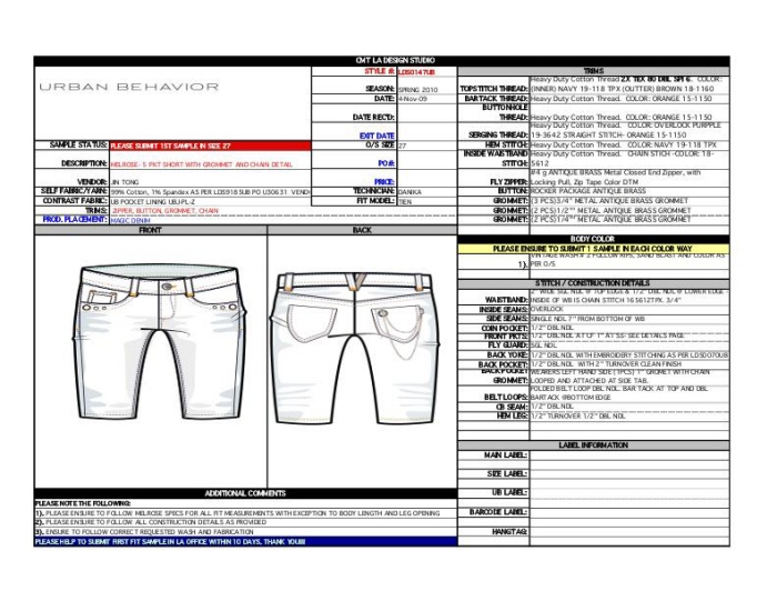 TECH PACK EXAMPLES by Danika Ormonde at Coroflot.com