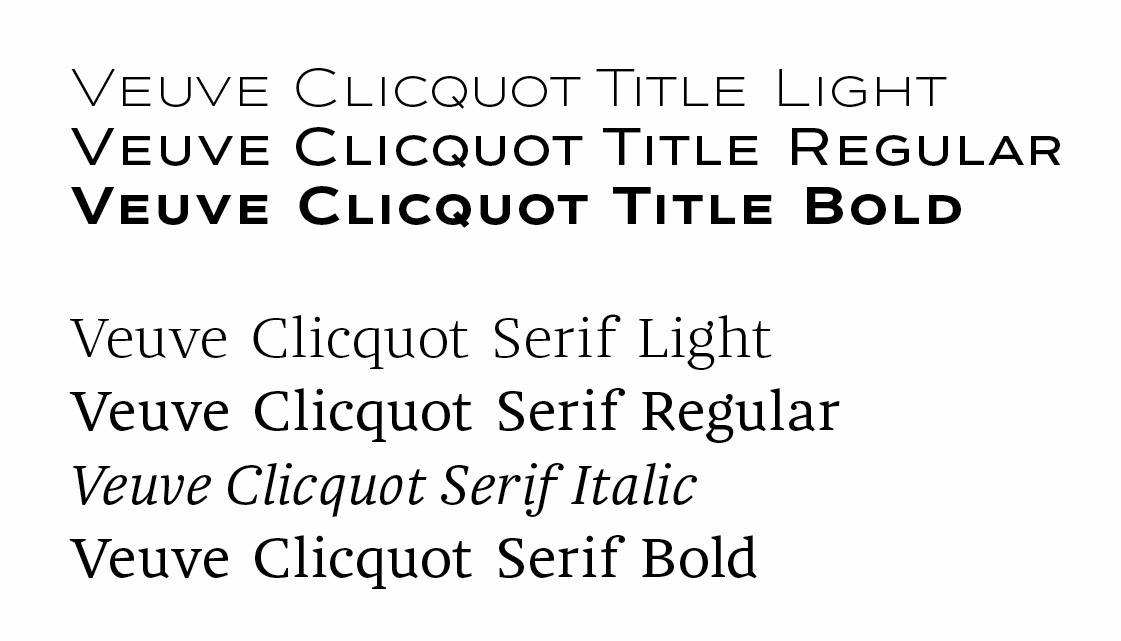 Veuve Clicquot Custom Typefaces by Badani Christophe at Coroflot.com