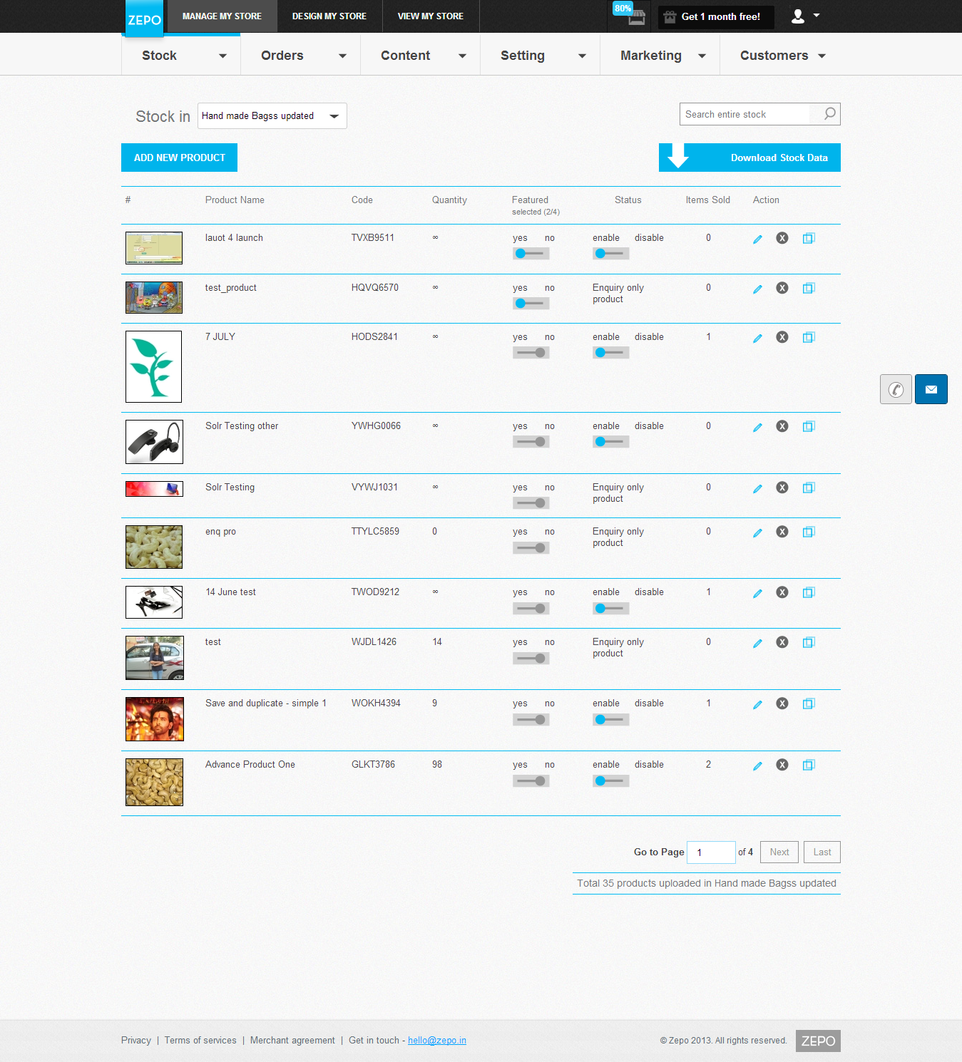 UX/User Interface - E-commerce 'Stock/Inventory Management' Module by ...