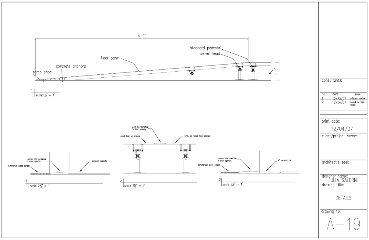 autocad construction documents by julia salerni at Coroflot.com