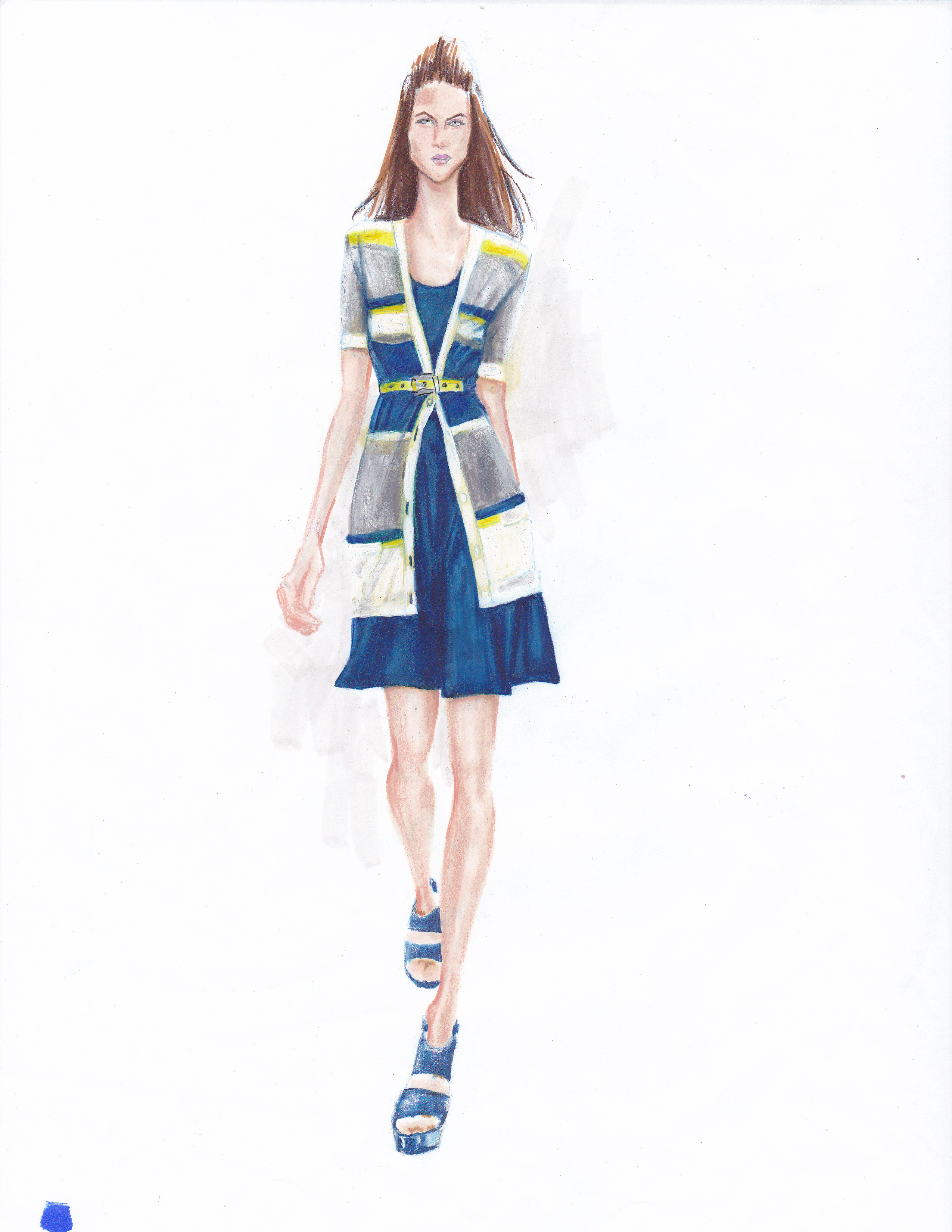 Fashion figures by Osha Hall at Coroflot.com