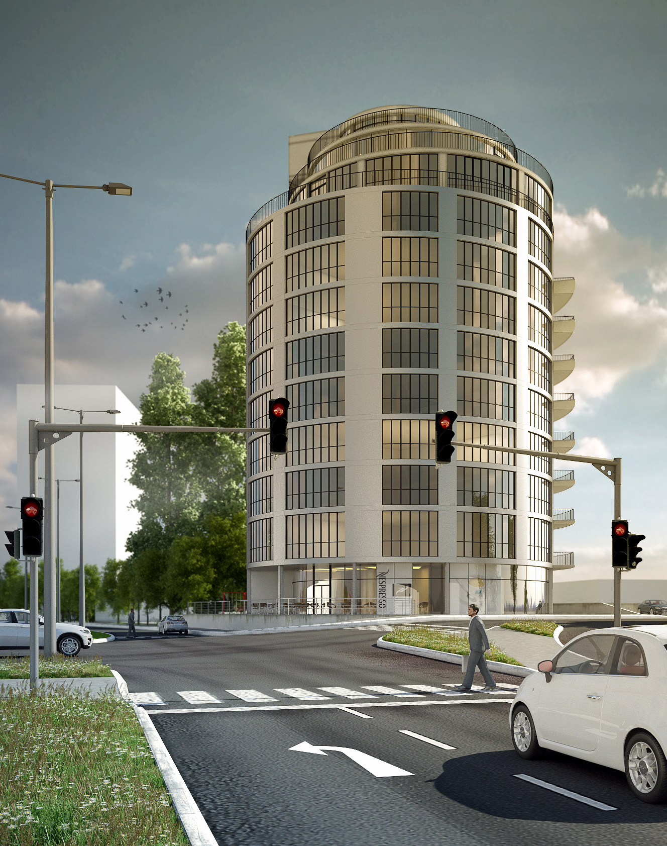 Multi-purpose tower Graz by Aleksandar Jovanovic at Coroflot.com