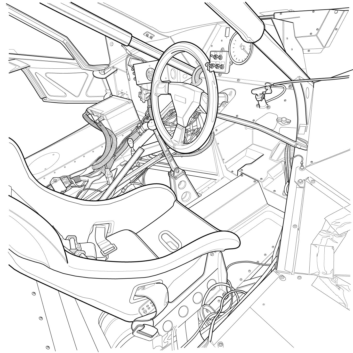 Cockpit Black Line Art by Paul Laguette at Coroflot.com