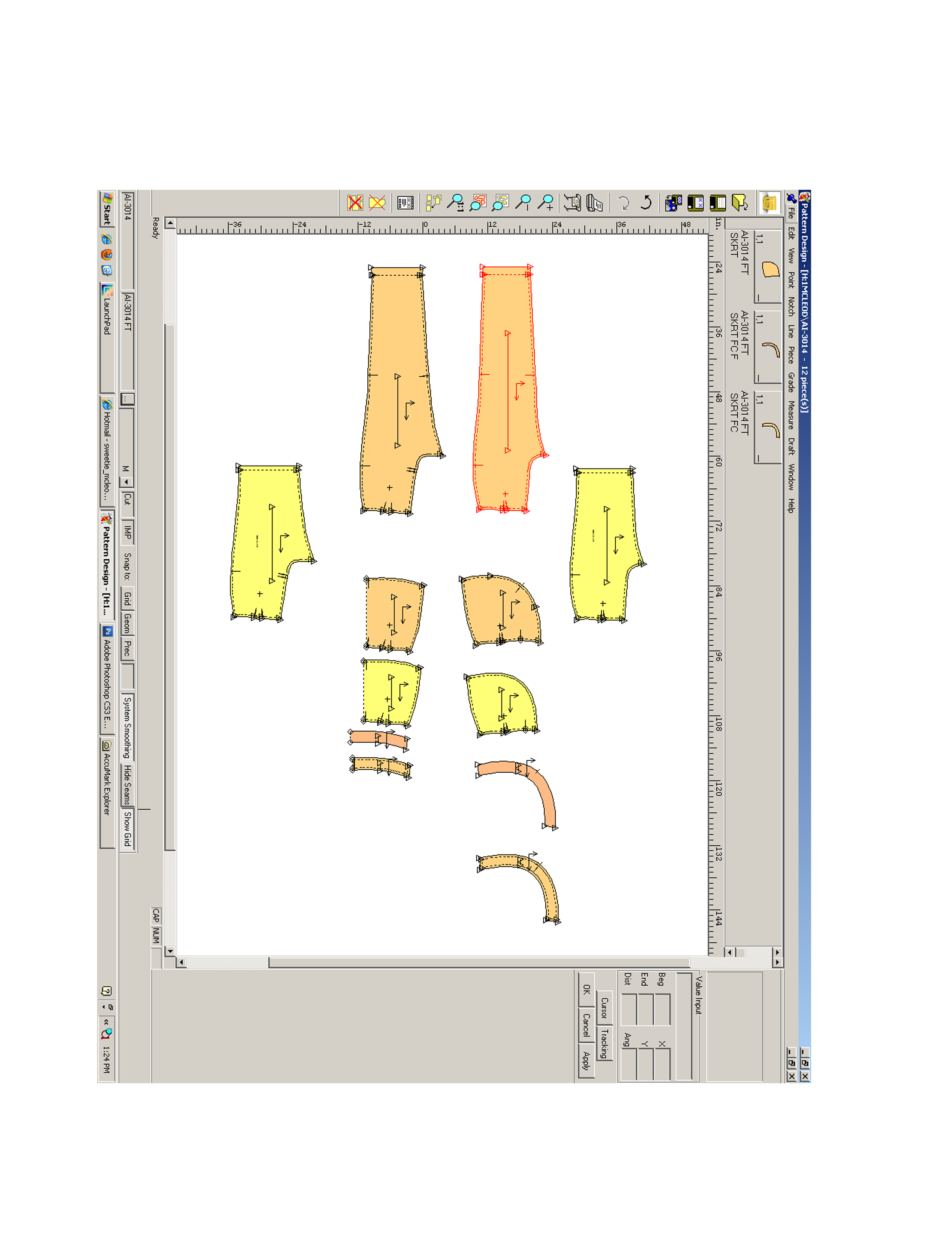 Gerber 8 Pattern Making by Lisa Varner (McLeod) at Coroflot.com