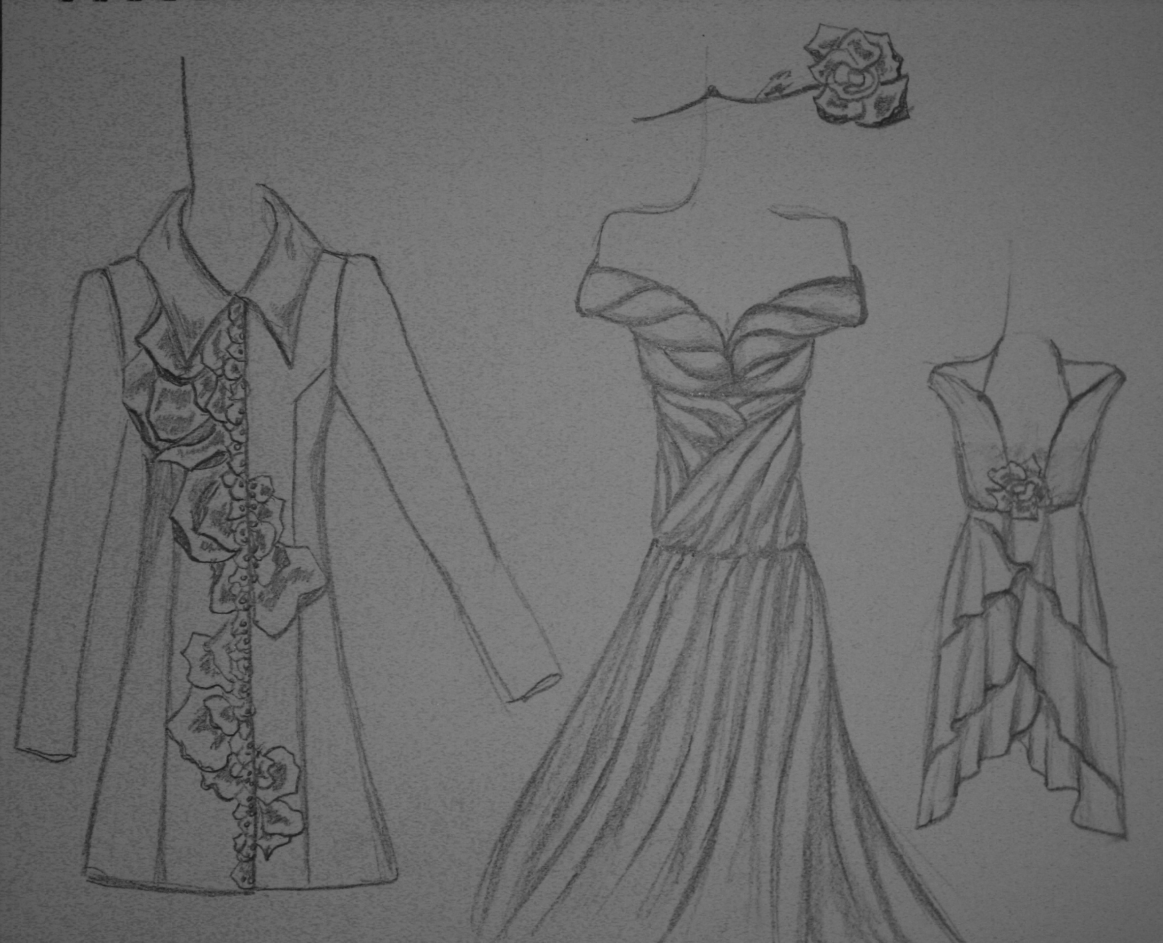 Fashion Illustration- pencil sketches by Luanne Lu at Coroflot.com
