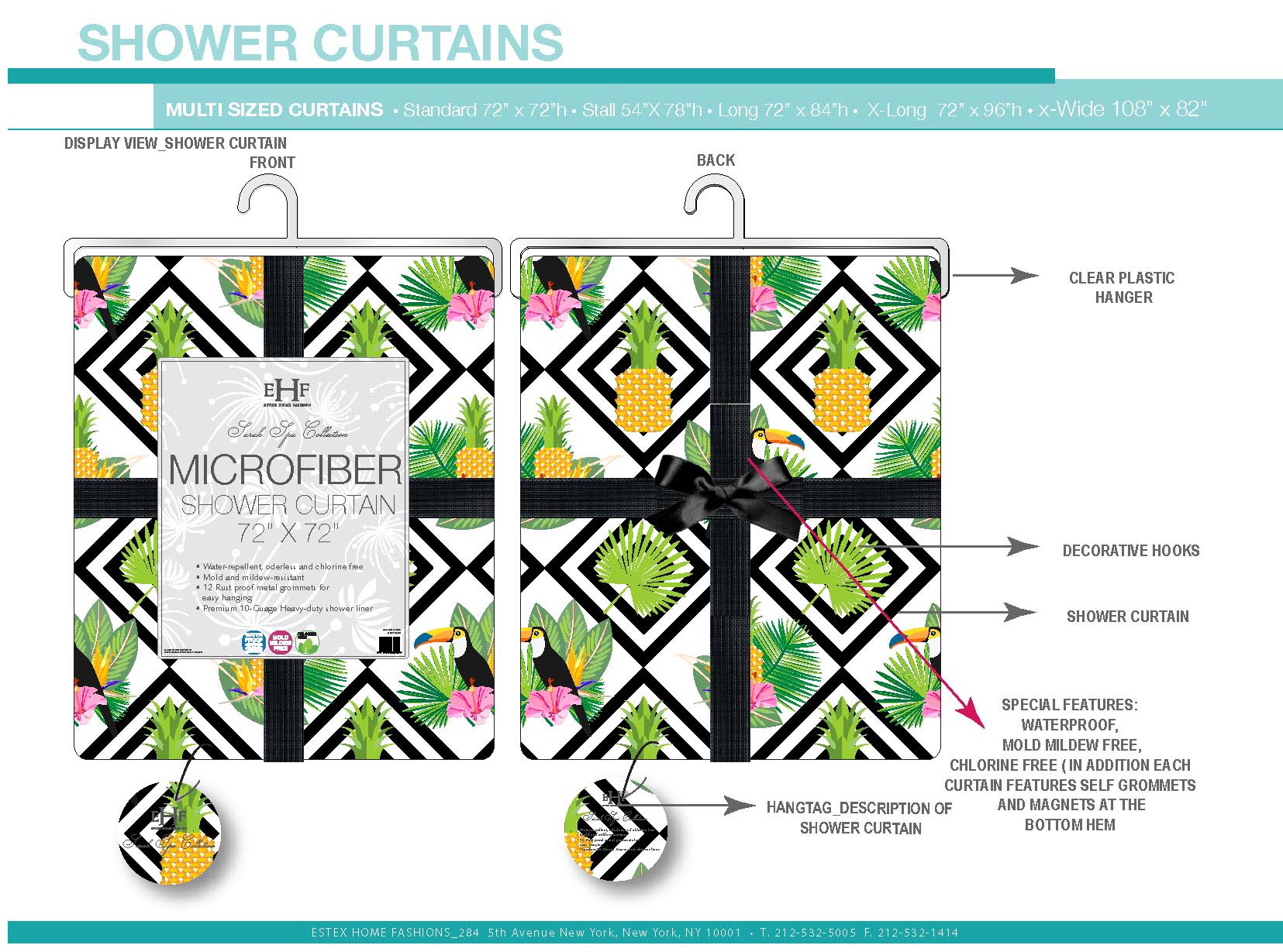 SHOWER CURTAIN PACKAGE DESIGN by DIANE DEPASQUE at Coroflot.com