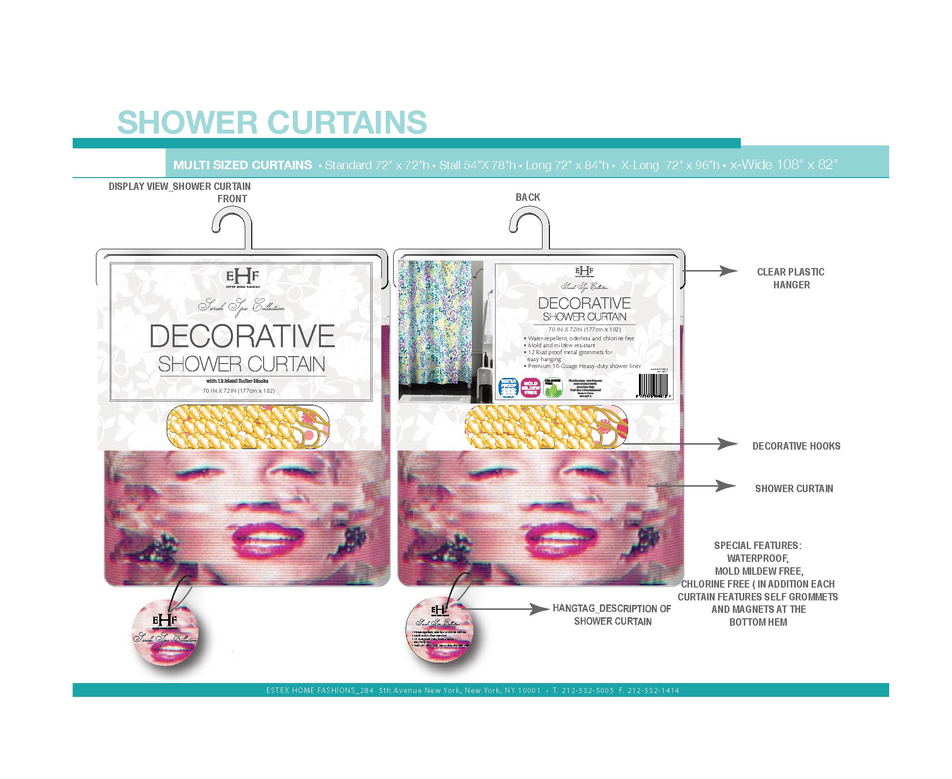 SHOWER CURTAIN PACKAGE DESIGN by DIANE DEPASQUE at Coroflot.com