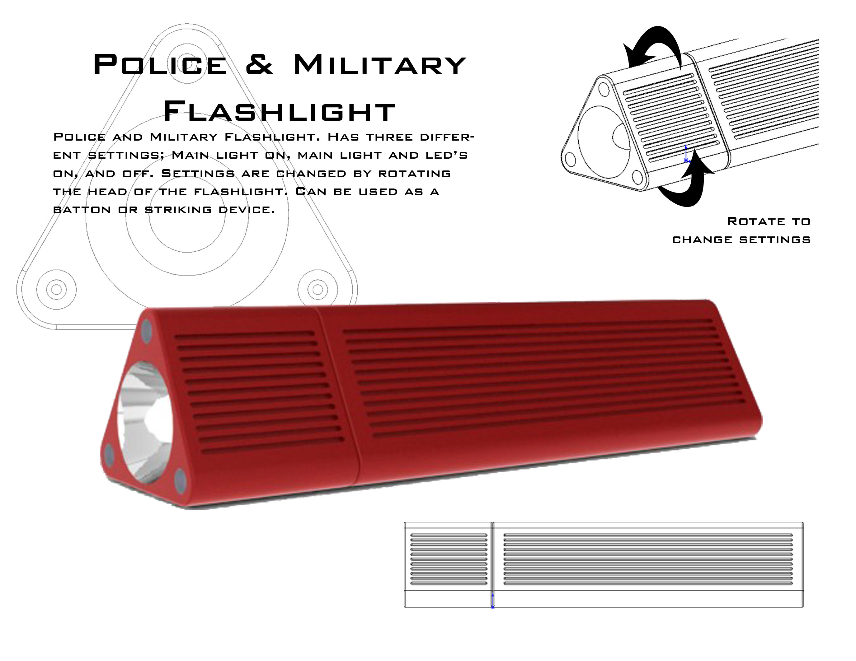 Concept Flashlight by Jonathan Niemuth at Coroflot.com