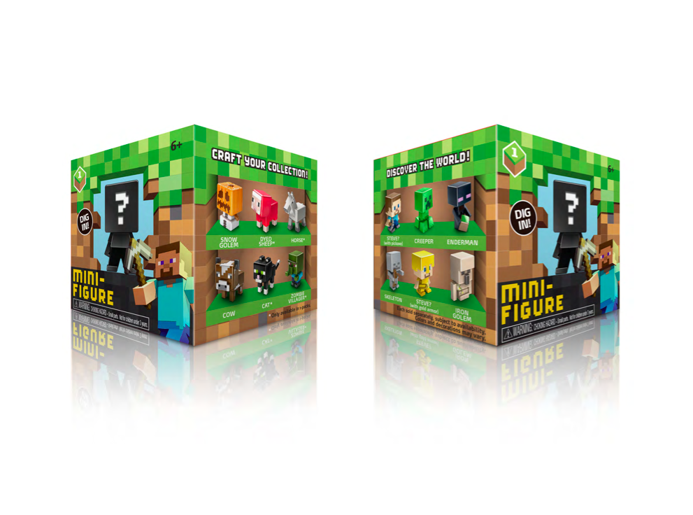 Mattel Minecraft Mini-Figures: Grass Series Packaging by David Tucker ...