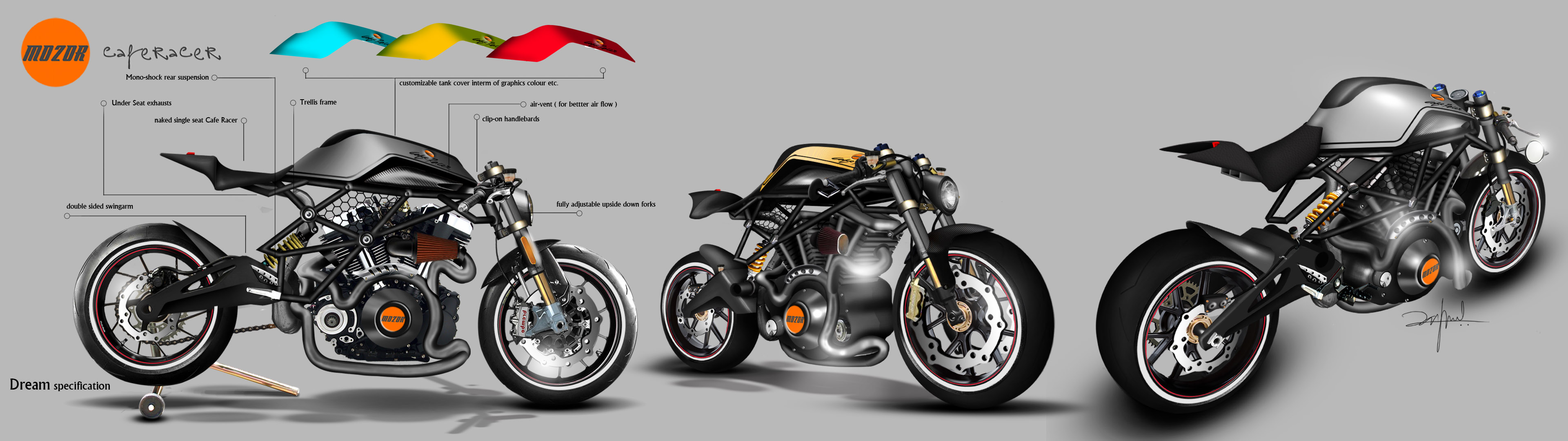 MO2OR - cafe racer Design Competition 2011 by rahul rathore at Coroflot.com